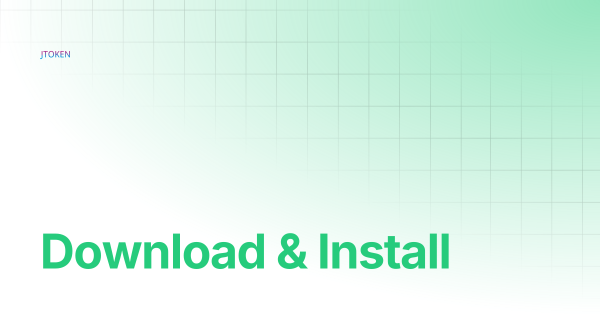 Download & Install | LTE Dongle | JTOKEN